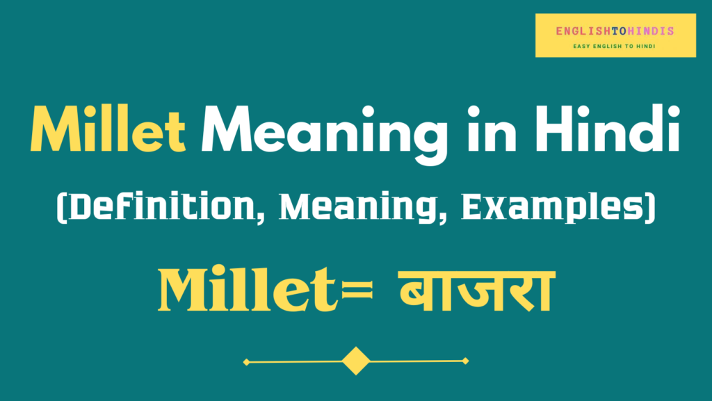 Millet Meaning in Hindi | Meaning of Millet in Hindi | Millet का मतलब ...