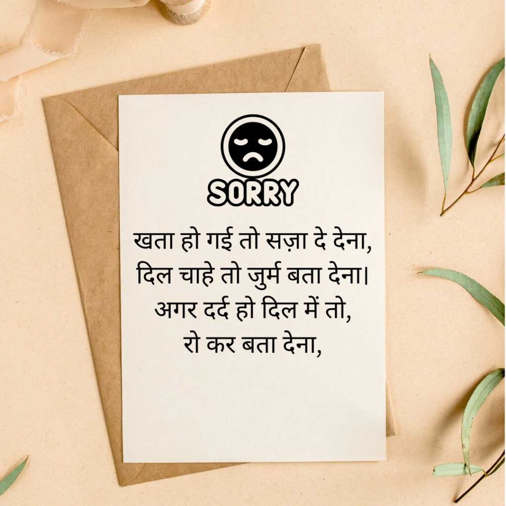 48+ Sorry Shayari in Hindi | Sorry Shayari for Best Friend in Hindi ...